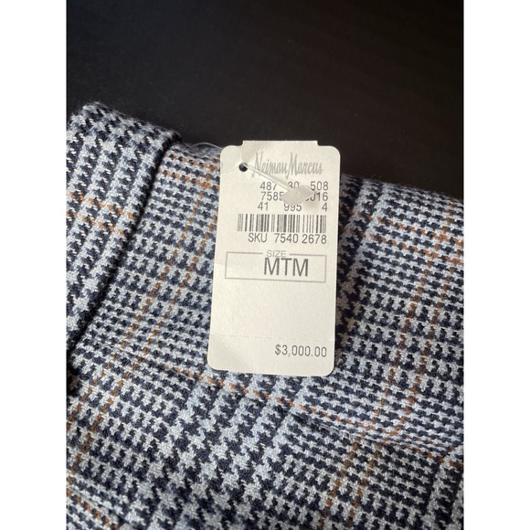 Andre laug | Skirts | Nwt 97s Vintage Andr Laug Roma Navy Grey Plaid ...